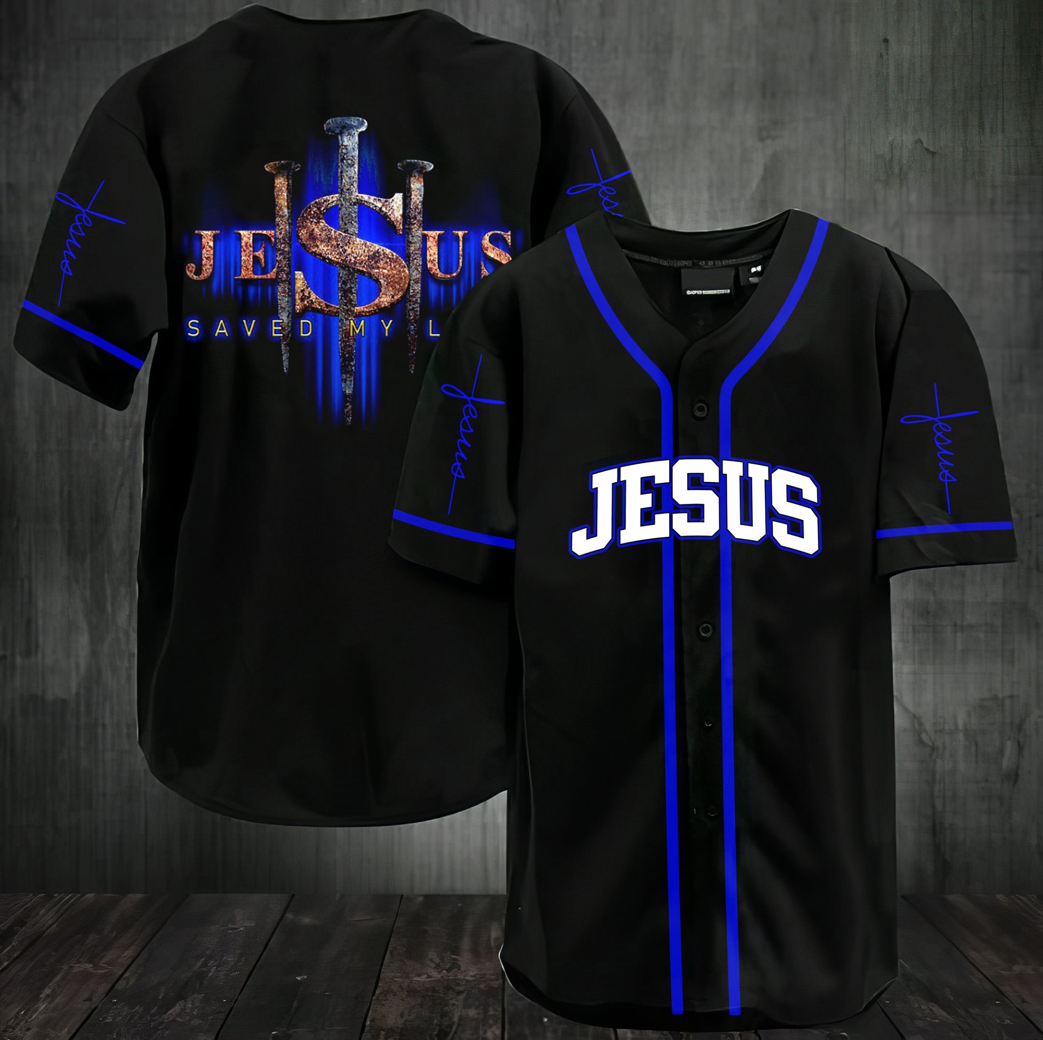 Gift For Christian Jesus Saved My Life Baseball Jersey Sunny Shirt CHM ...