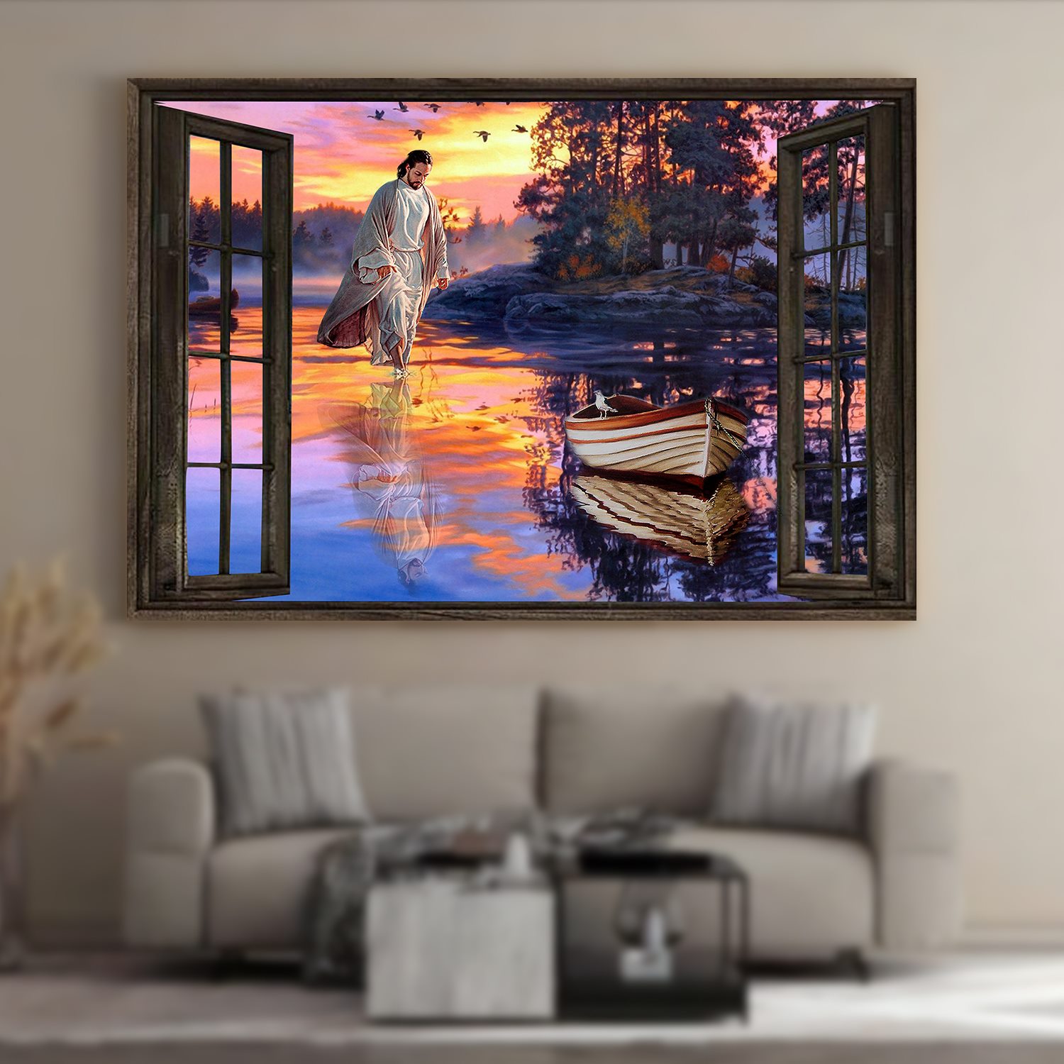 Jesus Through Window Canvas Posters Christs Christians Canvas Art and ...