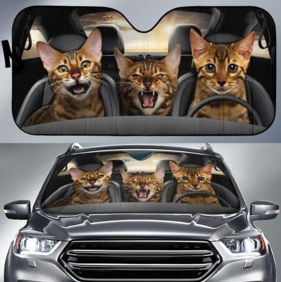 Bengal Cat Auto Sun Shade Car Sun Visor Funny QDH – Designfullprint