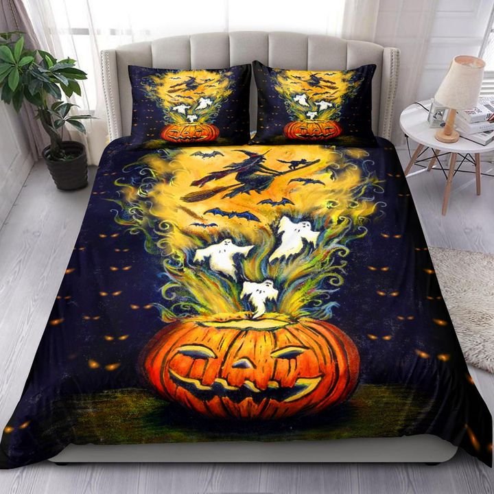 Halloween With Witch Bedding Set QDH – Designfullprint
