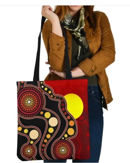 Aboriginal Australia Indigenous Tote Bag HG – Designfullprint