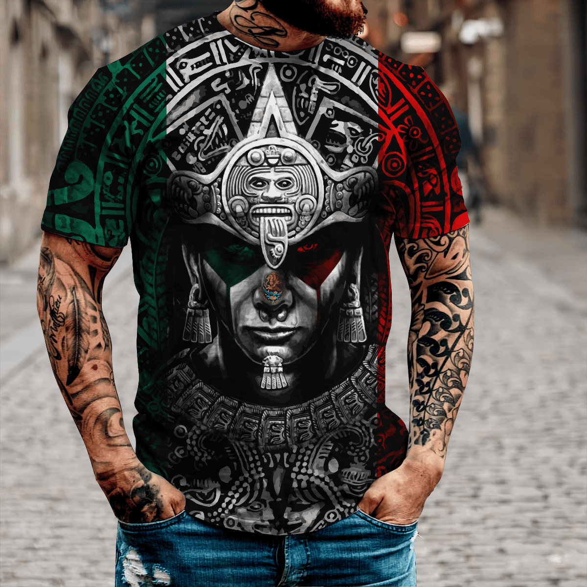Aztec Warrior Aztec Mexico Mexican Independence Day Tshirt HG ...