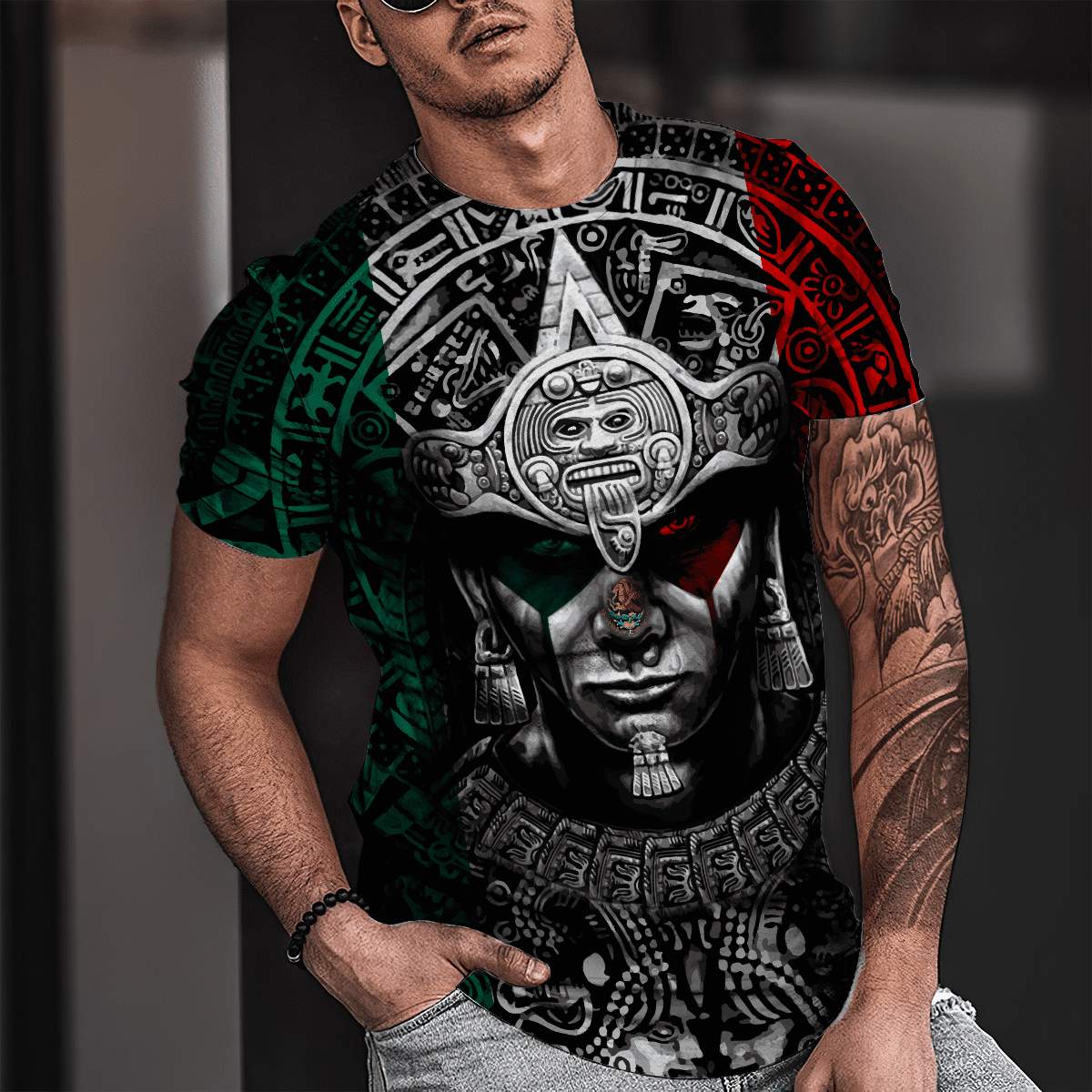 Aztec Warrior Aztec Mexico Mexican Independence Day Tshirt HG ...