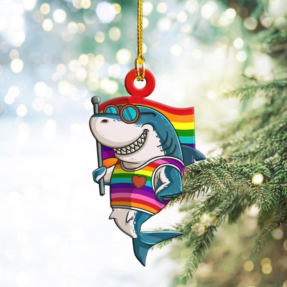 Lgbt Pride Shape Shark Ornament – Designfullprint