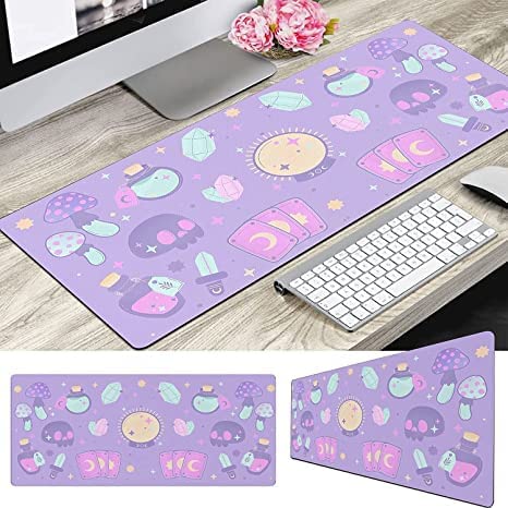 Pastel Goth Kawaii Mouse Mat Pastel Gothic Style Mousepad Gaming Witch ...