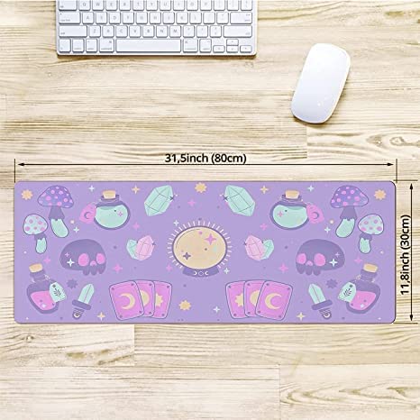 Pastel Goth Kawaii Mouse Mat Pastel Gothic Style Mousepad Gaming Witch ...