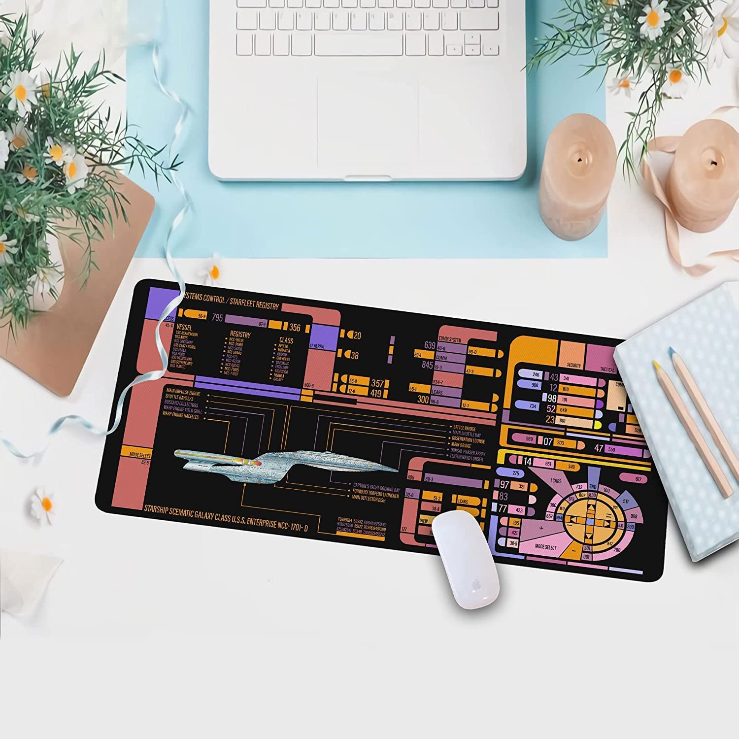 Sci-fi Control Console Display Desk Mat, Trekkie Trekker Large Mouse ...