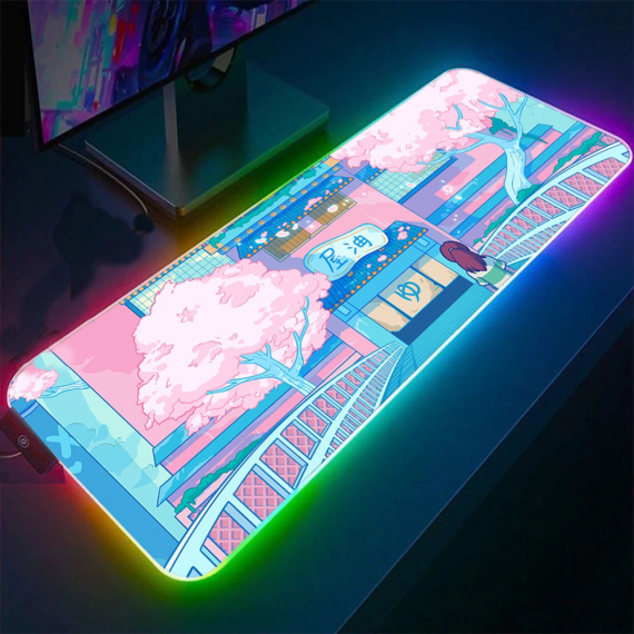Anime Japanese Gaming RGB Mousepad Led Gaming Computer Accessories HG ...