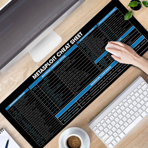Metasploit Cheat Sheet Mouse Pad Computer Security Project Dest Mat
