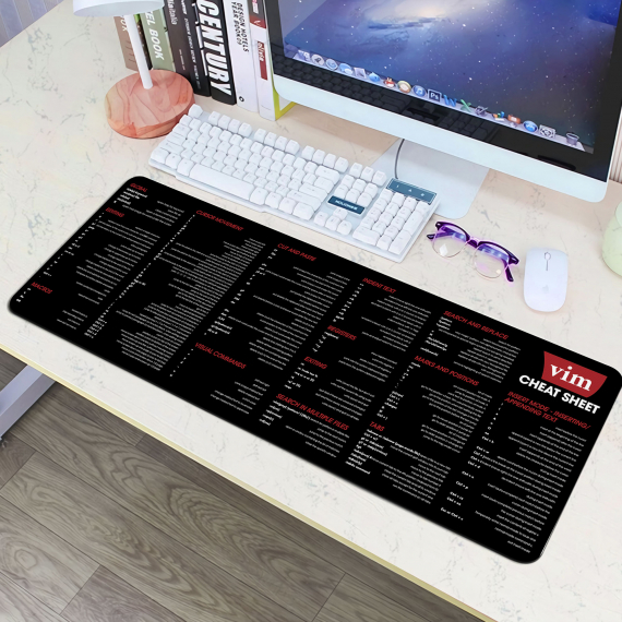 Vim Cheat Sheet Mousepad For Beginner, Vim CheatSheet For Software Engineers,Vim Reference Guide ...