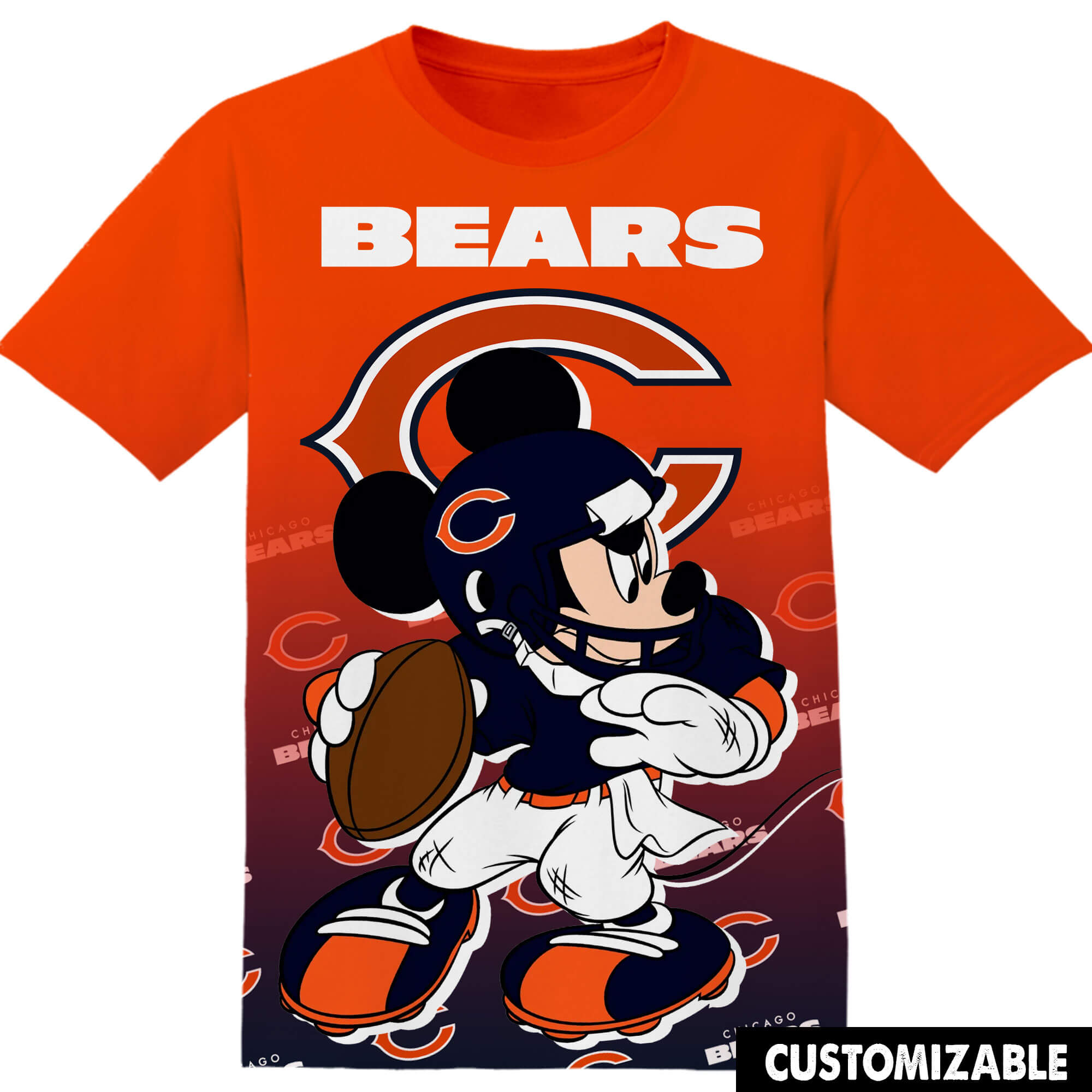 NFL Chicago Bears Disney Mickey Tshirt Adult And Kid Tshirt ...