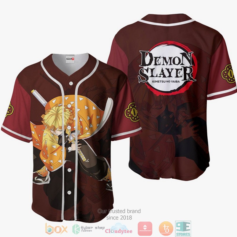 Zenitsu Red Demon Slayer Baseball Jersey Shirt Sunny Shirt HG ...