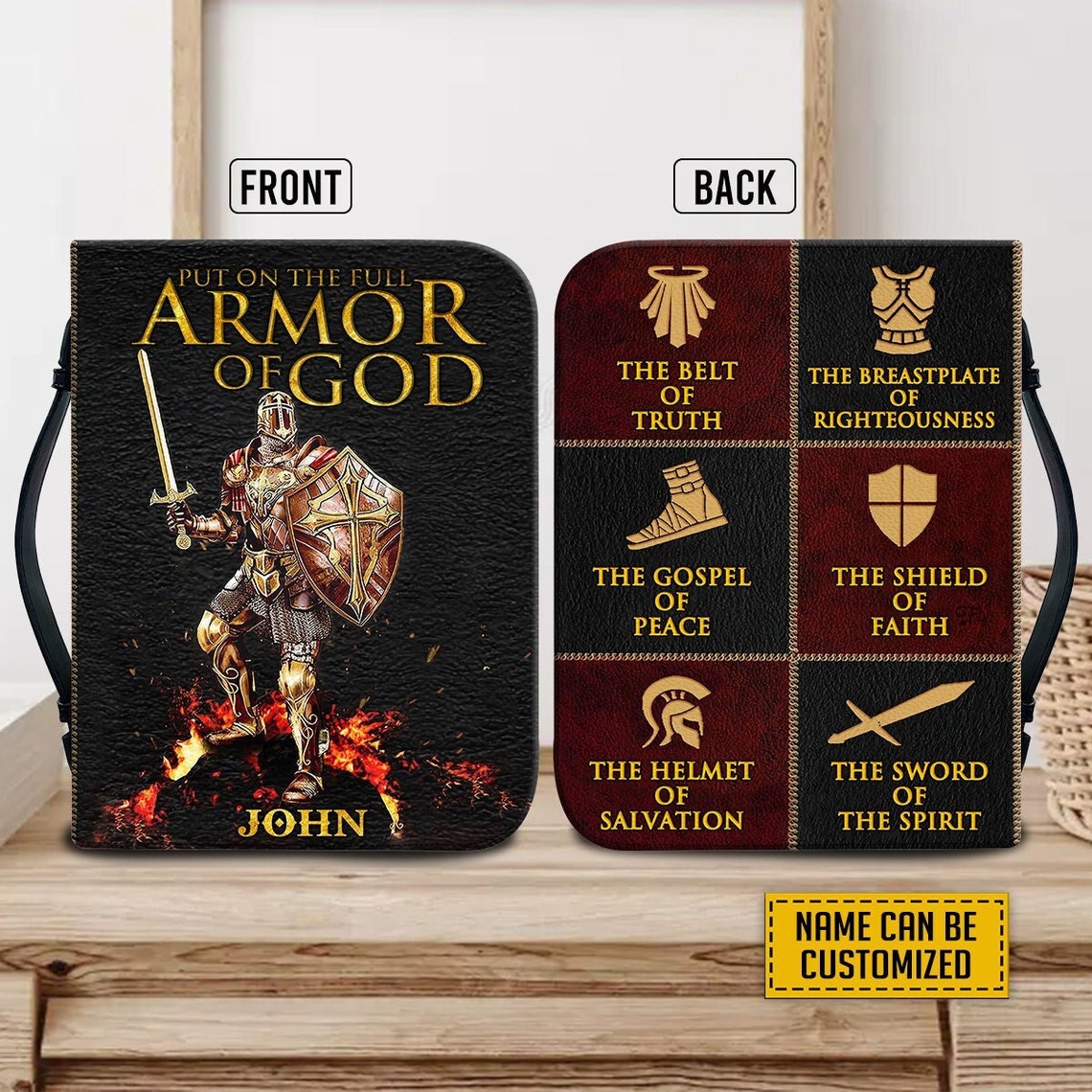 Personalized Bible Cover, Armor Of God, Put On The Full Armor Of God ...