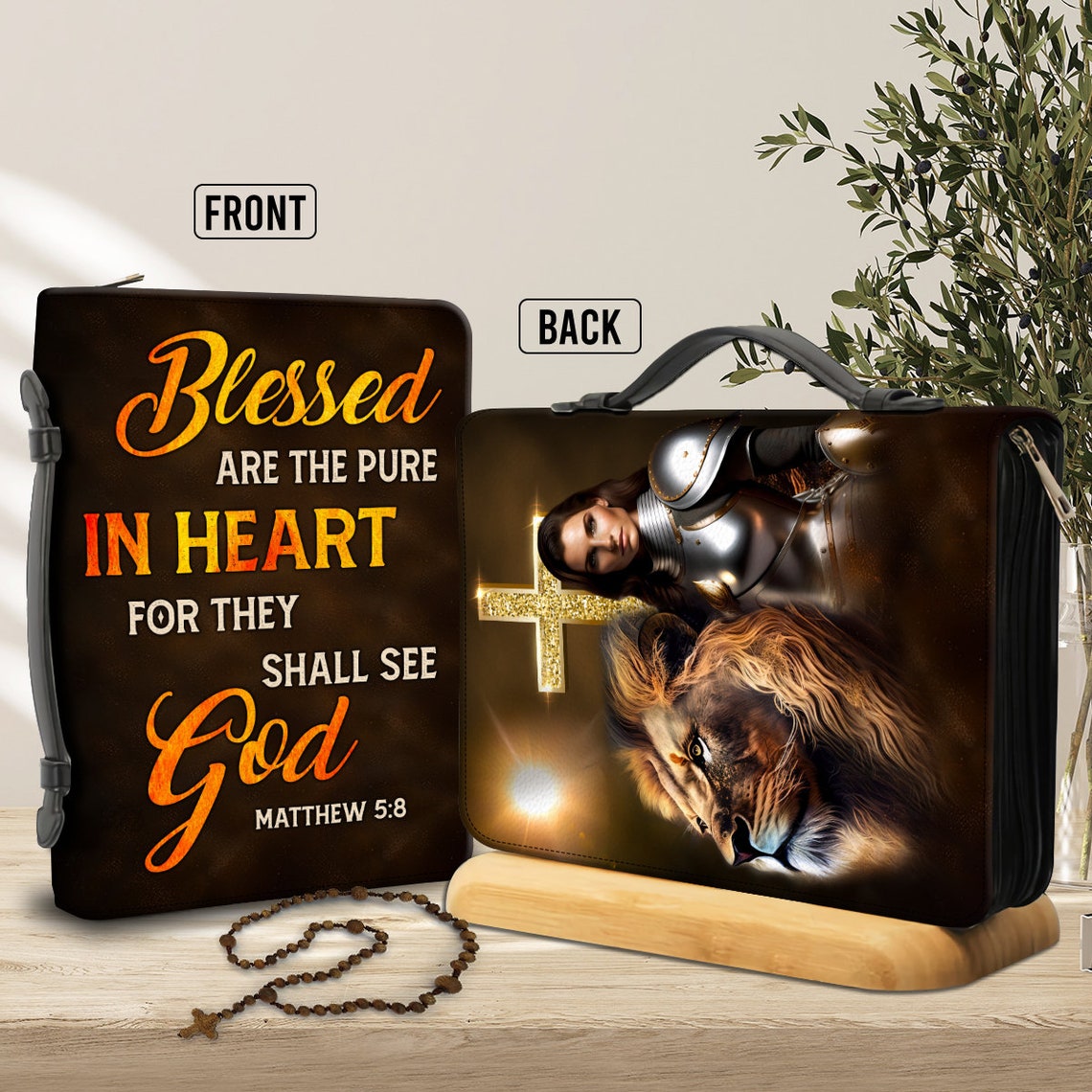 Blessed Are the Pure in Heart For They Shall See God Leather Bible ...
