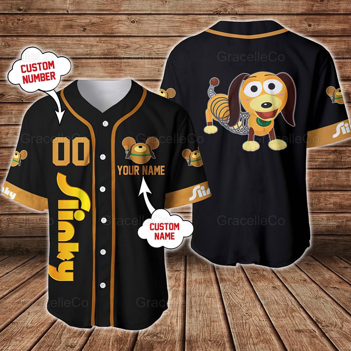Personalized Slinky Dog Baseball Jersey Shirt NVA, Baseball Shirts ...