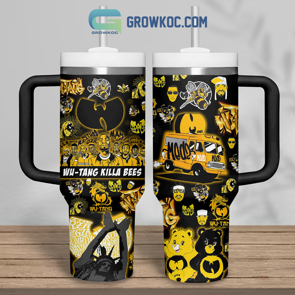 Wu Tang Killa Bees Hip Hop Black Version 30oz or 40oz Stainless Tumbler ...