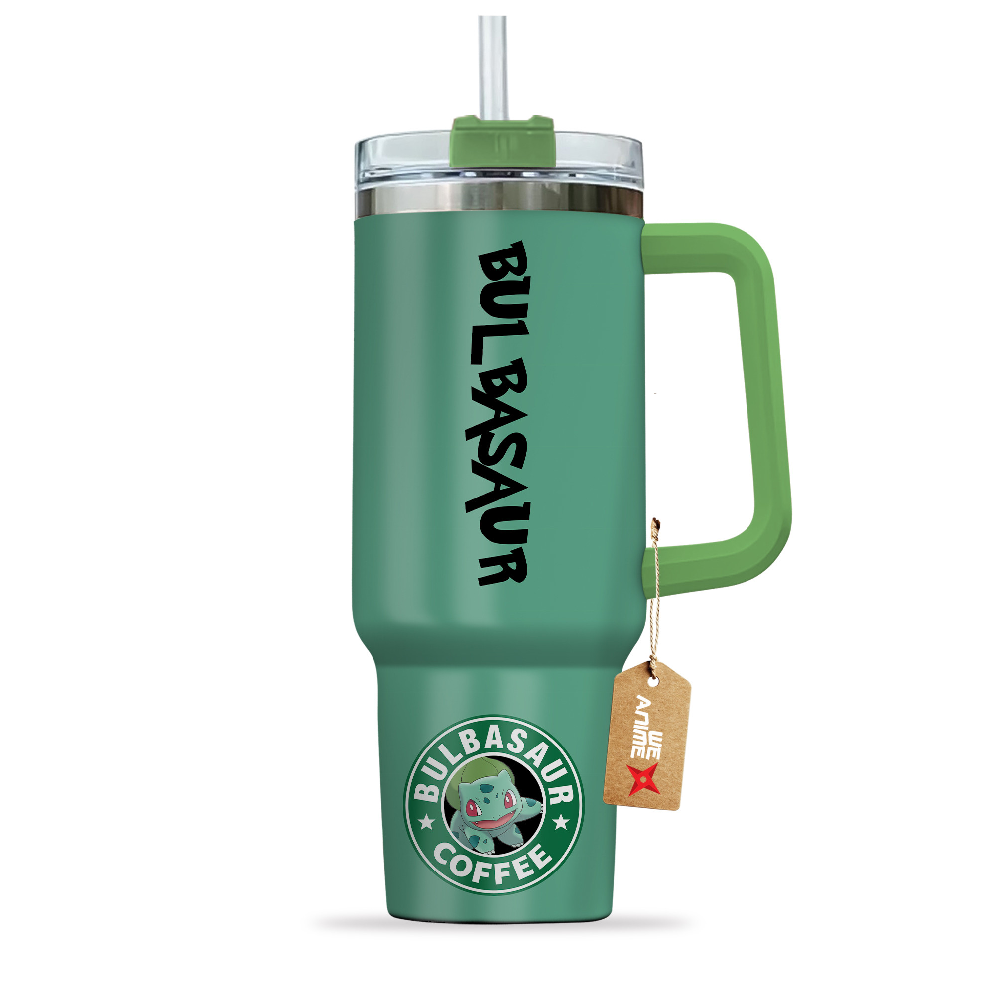 Bulbasaur Coffee Pokemon Anime Custom 30oz or 40oz Quencher Stainless ...