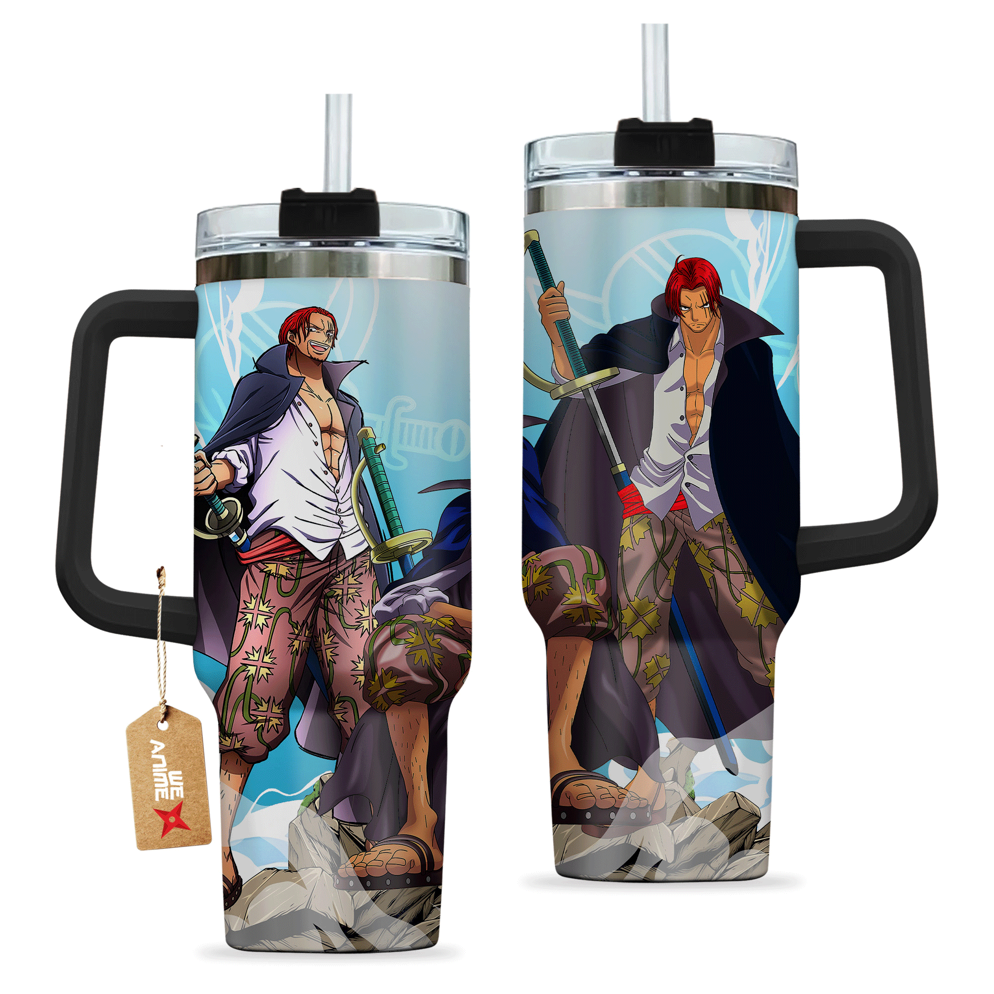 Shanks One Piece Anime Custom 30oz or 40oz Quencher Stainless Steel ...