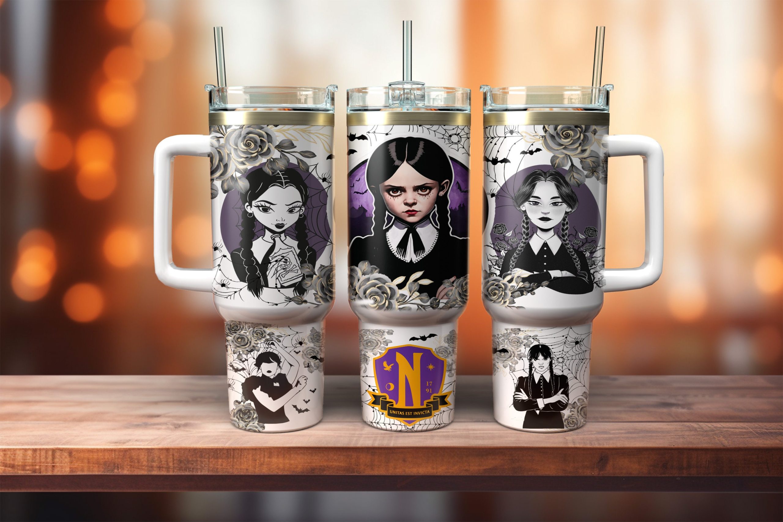 Wednesday Addams TV Series Custom Quencher 30oz or 40oz Stainless Steel ...