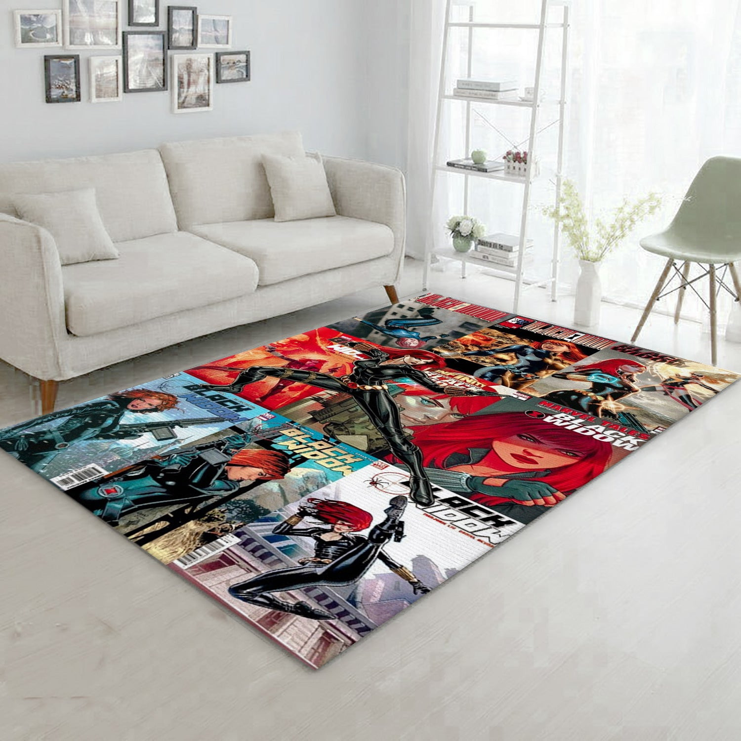 Black Widow Comic Area Rug, Bedroom Rug Floor Decor Indoor Outdoor Rugs ...