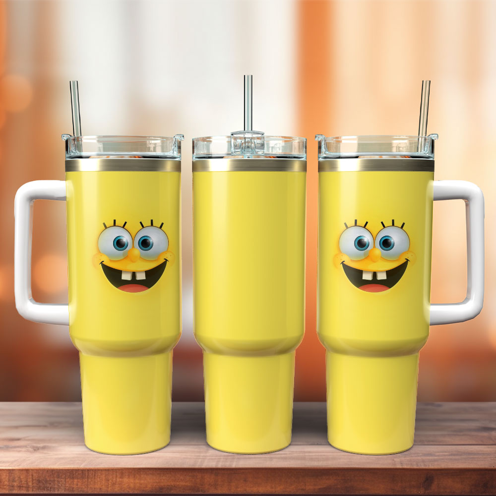SpongeBob SquarePants Cartoon Custom 30oz or 40oz Quencher Tumbler Cup ...