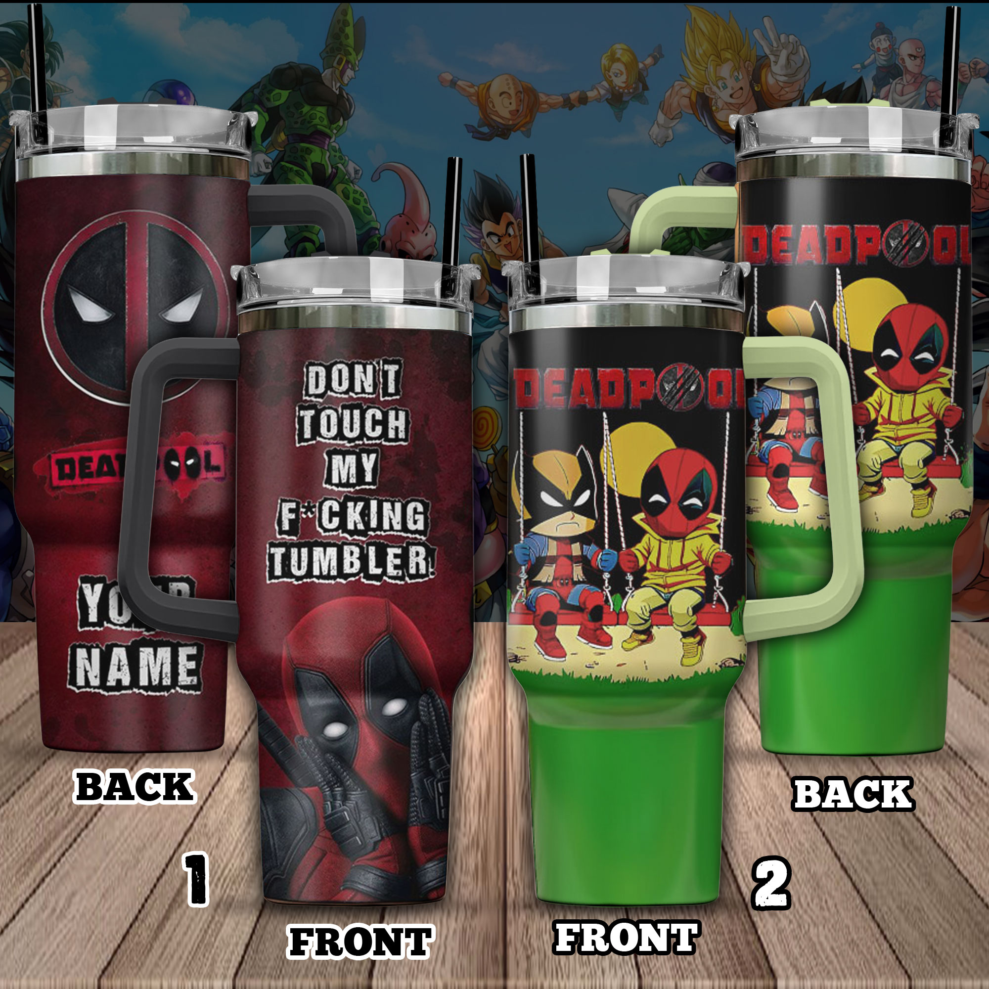 Combo 2 of Funny Deadpool x Deadpool Superhero Marvel Custom Quencher ...