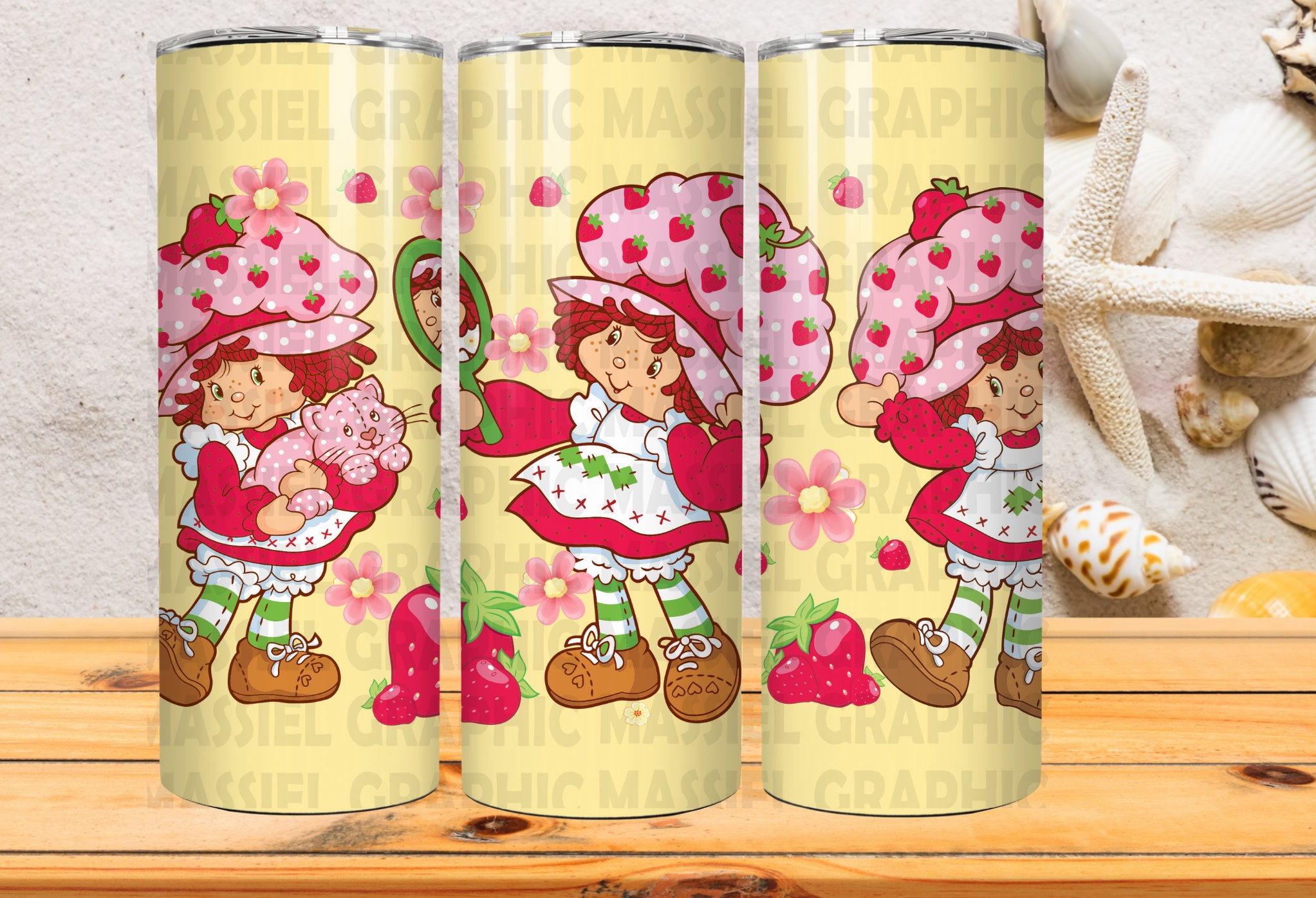 Classic Strawberry Shortcake Stainless Steel 20oz Skinny Tumbler HG ...