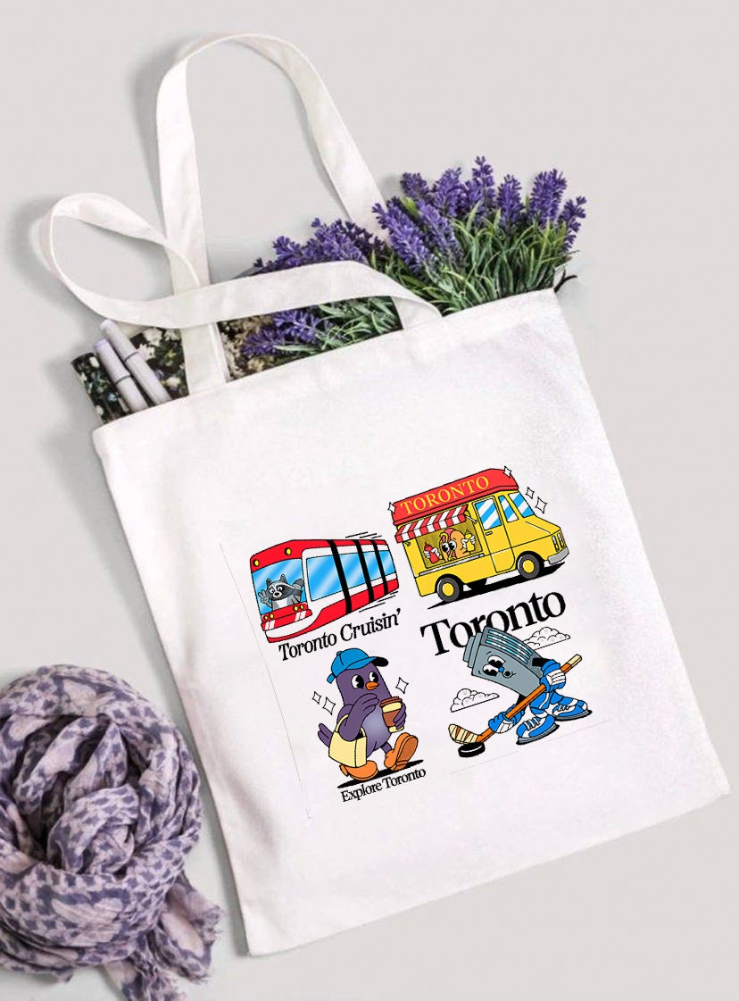 Toronto Ontario tote bag Canada souvenir travel bag CN tower skyline ...