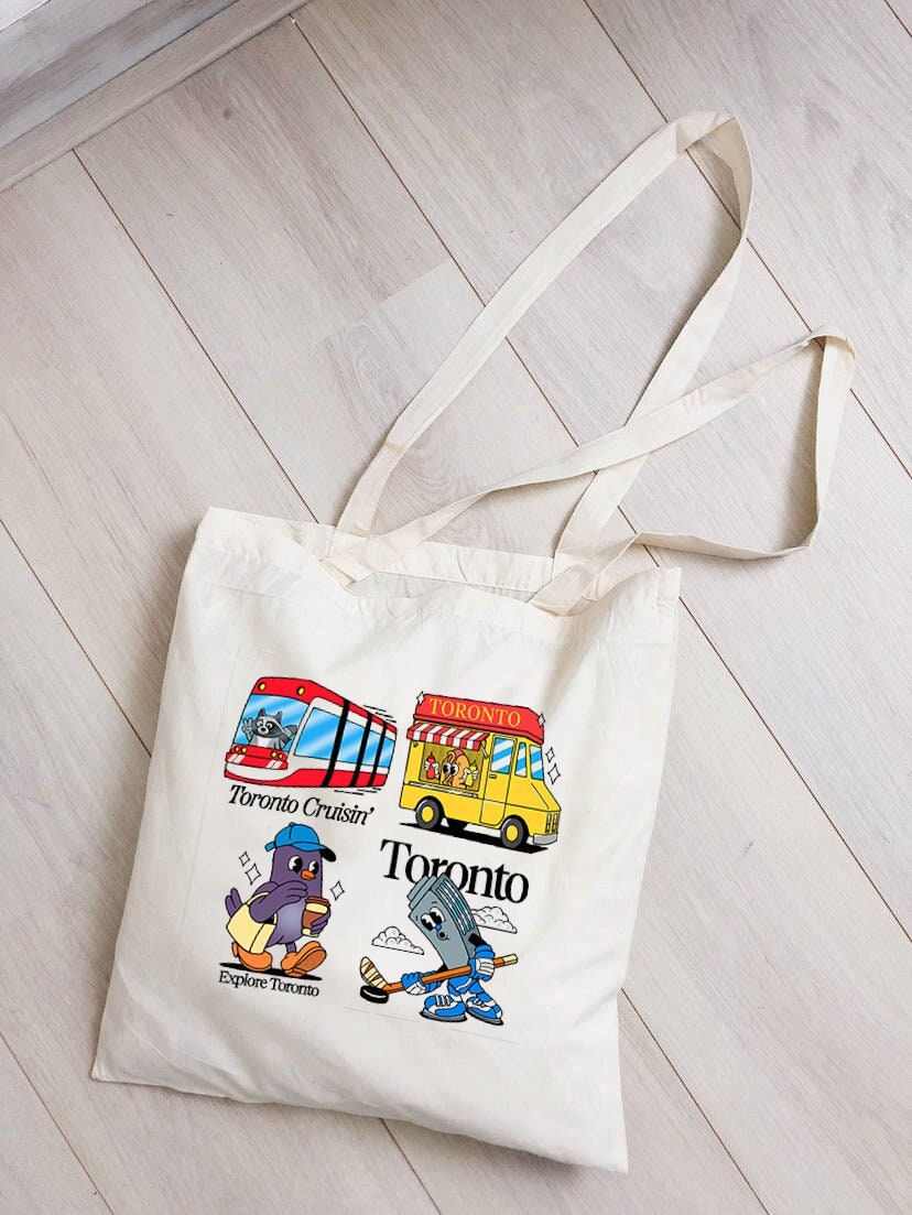 Toronto Ontario tote bag Canada souvenir travel bag CN tower skyline ...