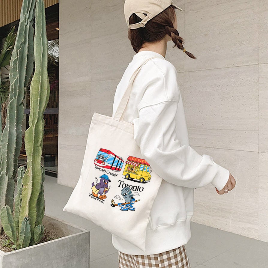 Toronto Ontario tote bag Canada souvenir travel bag CN tower skyline ...