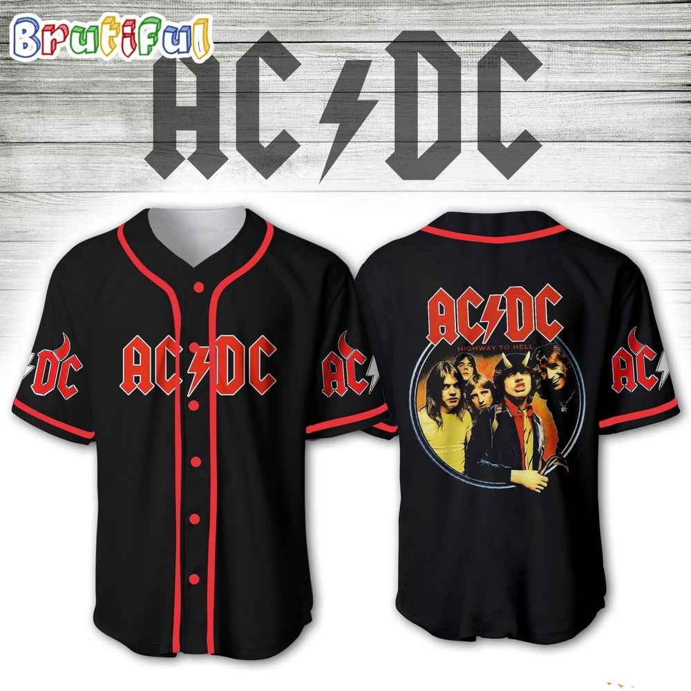 ACDC World Tour Acdc Pwr Up Tour 2024 Jersey Band Baseball Jersey Sunny ...