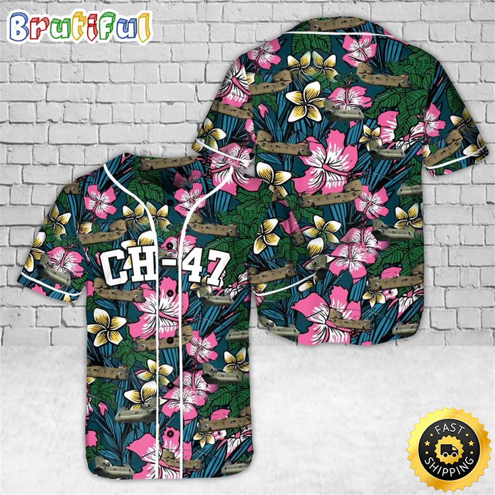 Army Boeing CH-47 Chinook Hawaiian Baseball Jersey Sunny Shirt HG – Designfullprint