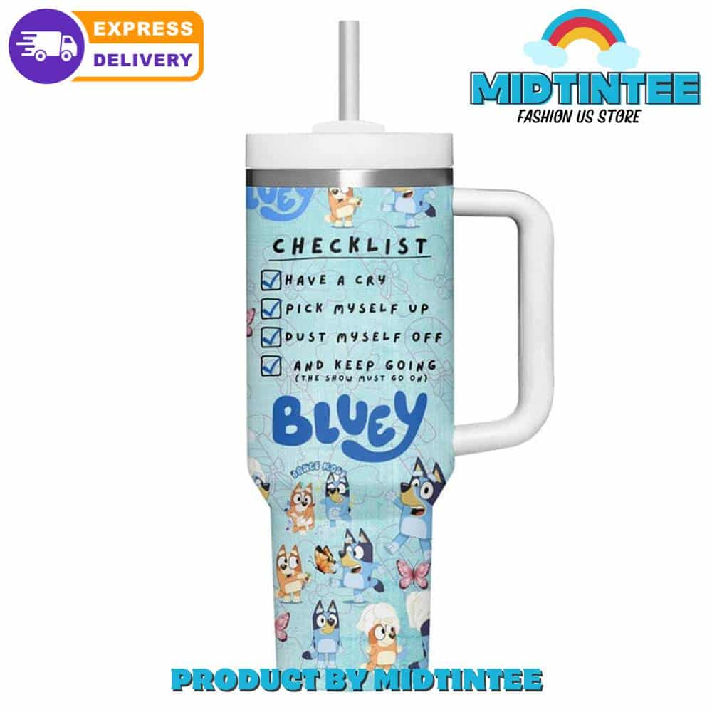 Bluey Tumbler And Bingo Gift For Bluey Family Lovers Checklist Have A ...