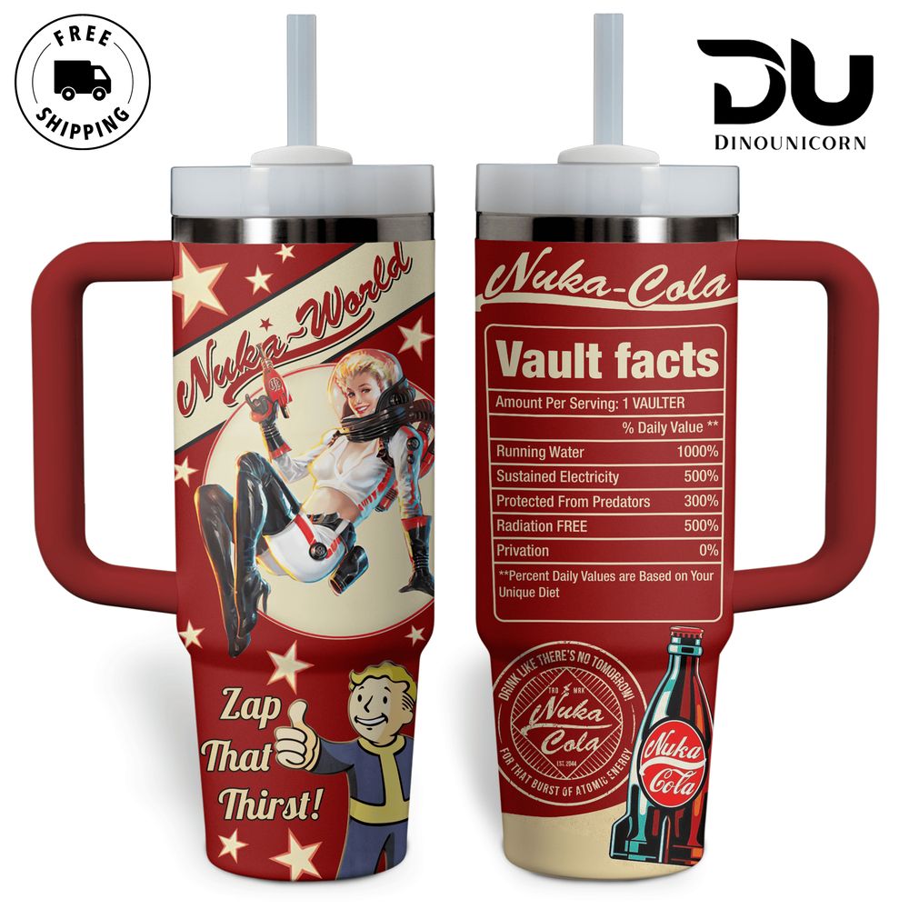 Fallout Nuka-Cola Stanley Stanley Quencher 30oz or 40oz Stainless Steel ...