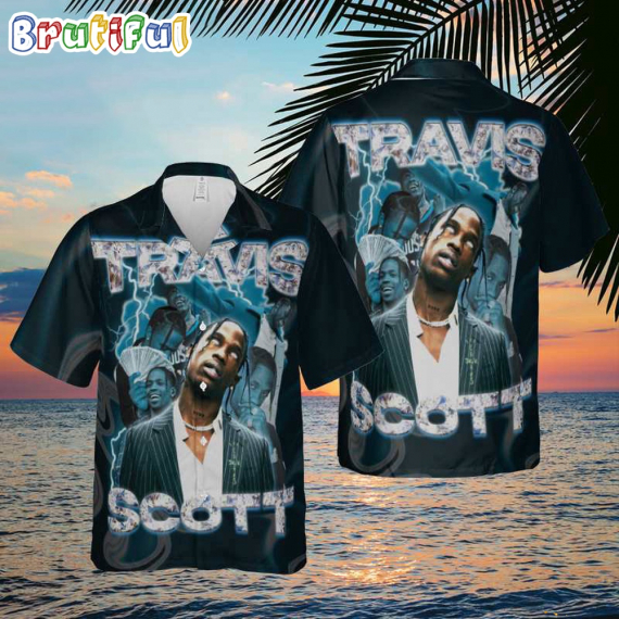 Travis Scott Portrait Photos Diamond Font 2024 Hawaiian Shirt HG ...