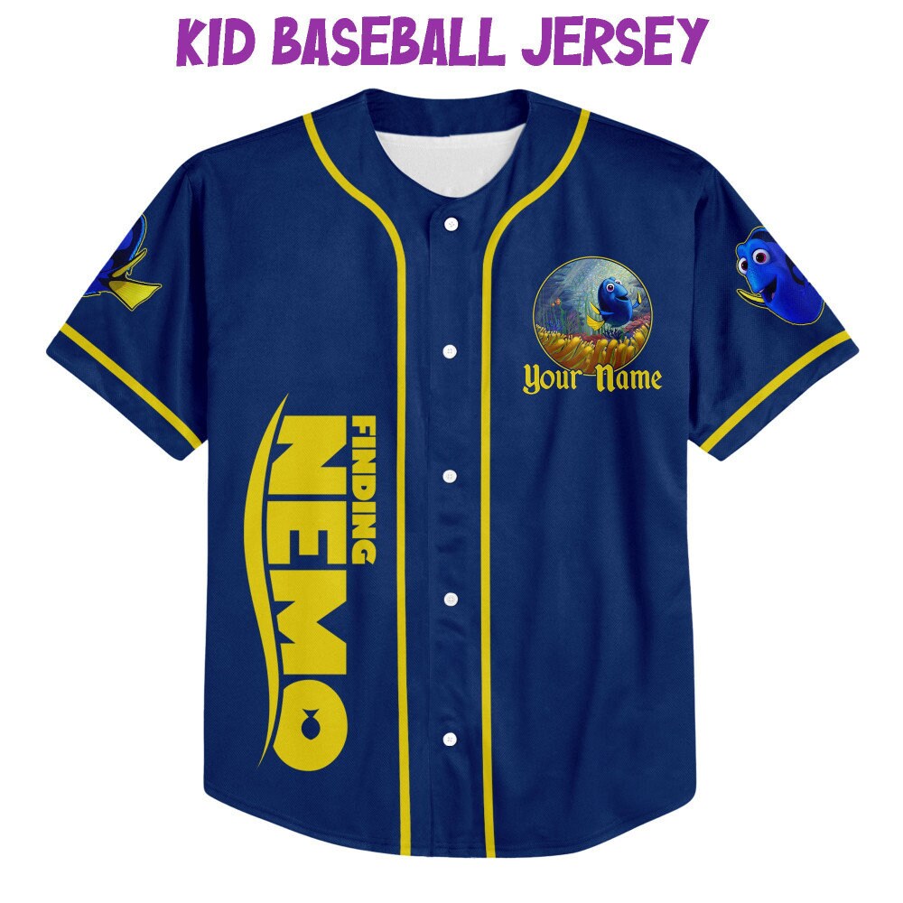 Personalized Disney Finding Nemo Dory Awesome Jersey, Disney Baseball ...