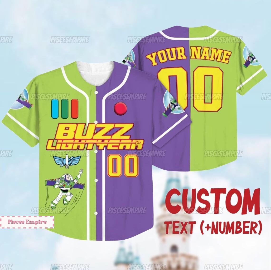 Personalized Buzz Lightyear Shirt, Toy Story Baseball Jersey, Buzz ...