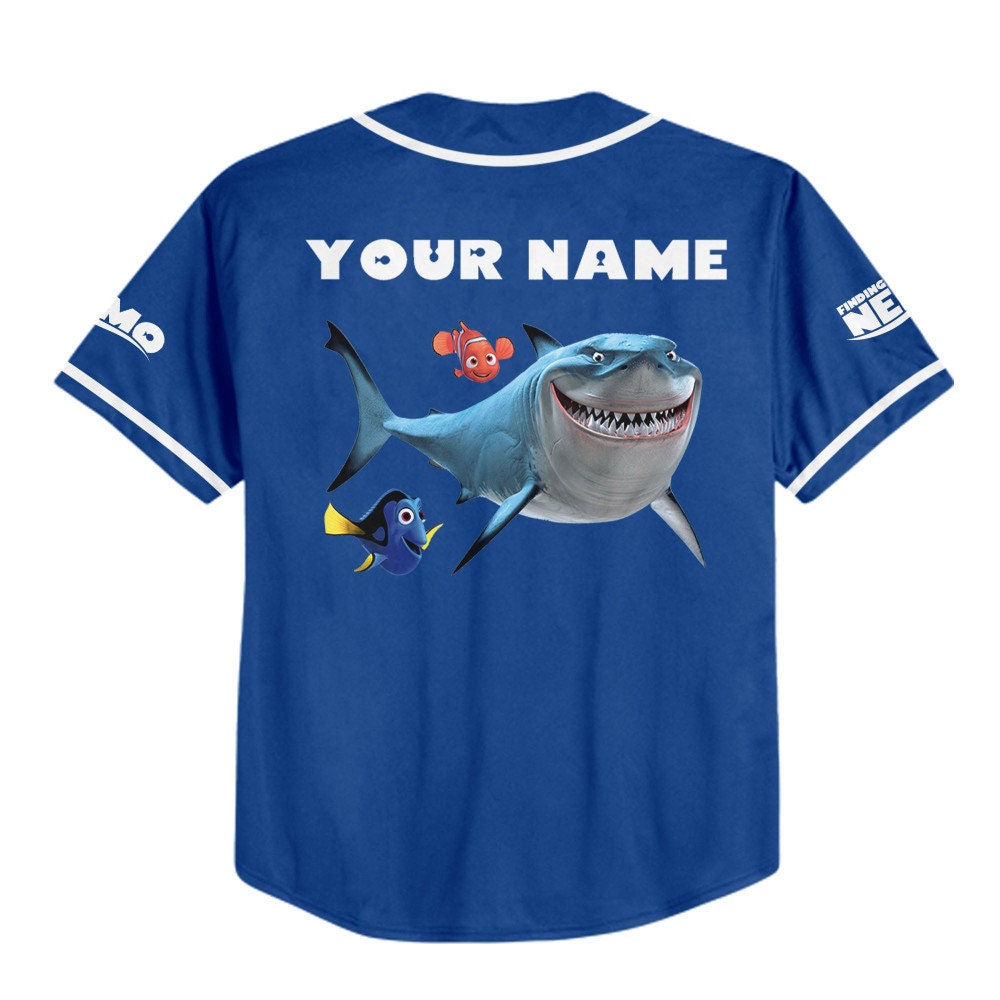 Personalized Disney Finding Nemo Dory And Bruce, Disney Baseball Jersey Sports, Cute Gifts For ...