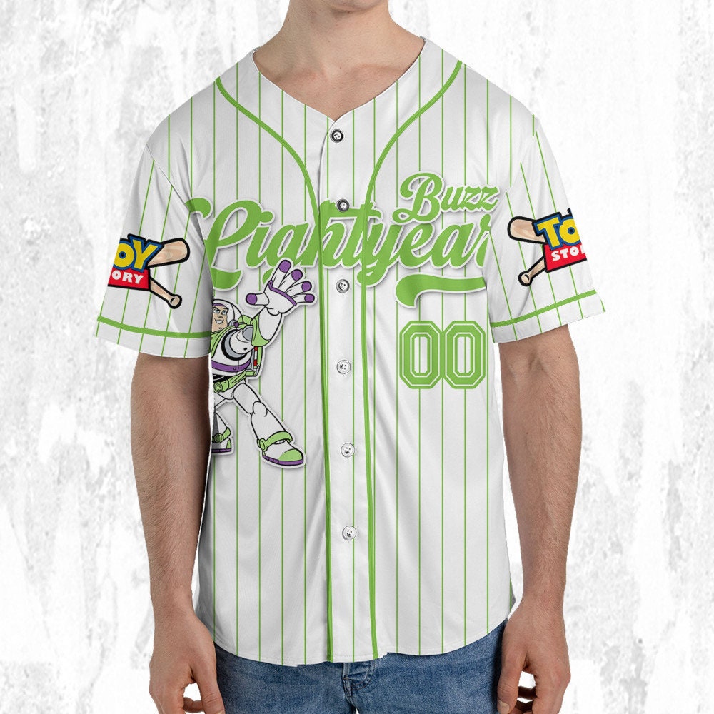 Custom Disney Toy Story Buzz Lightyear Baseball Jersey, Disney Baseball ...