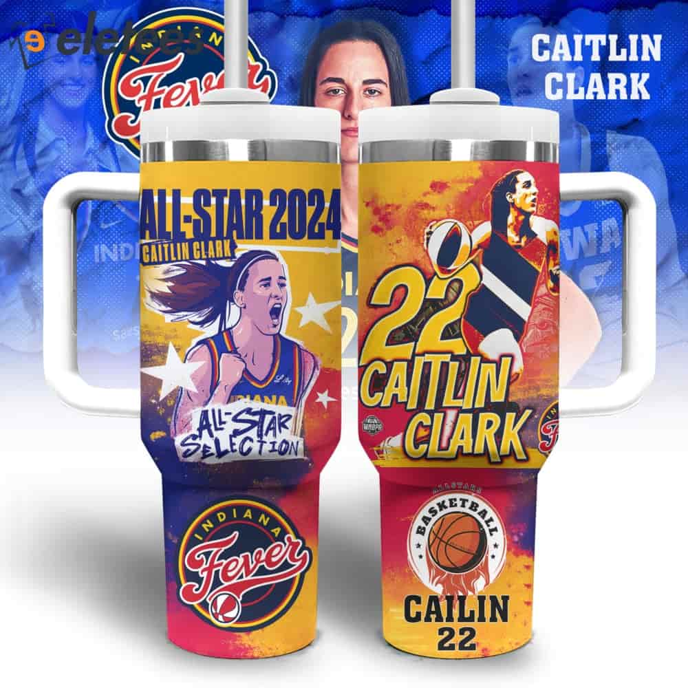 Caitlin Clark 22 Fever All-Star 2024 30oz or 40oz Stainless Steel ...