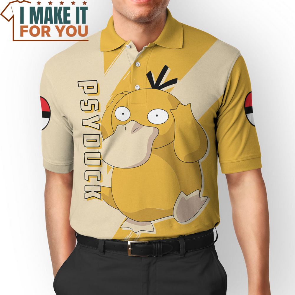 Pokemon Psyduck Polo Shirt HG Best Pokemon Gifts for Your Loved Ones ...