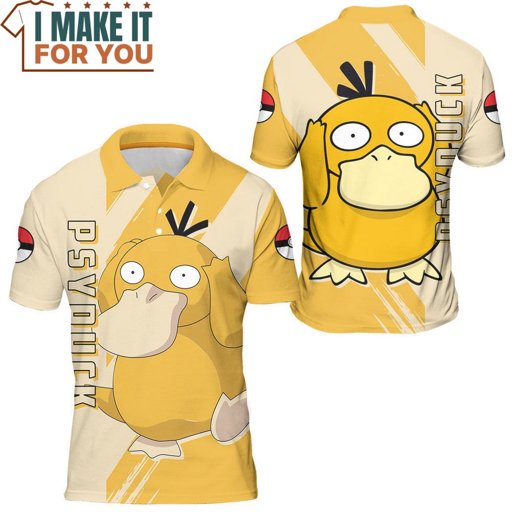 Pokemon Psyduck Polo Shirt HG Best Pokemon Gifts for Your Loved Ones ...
