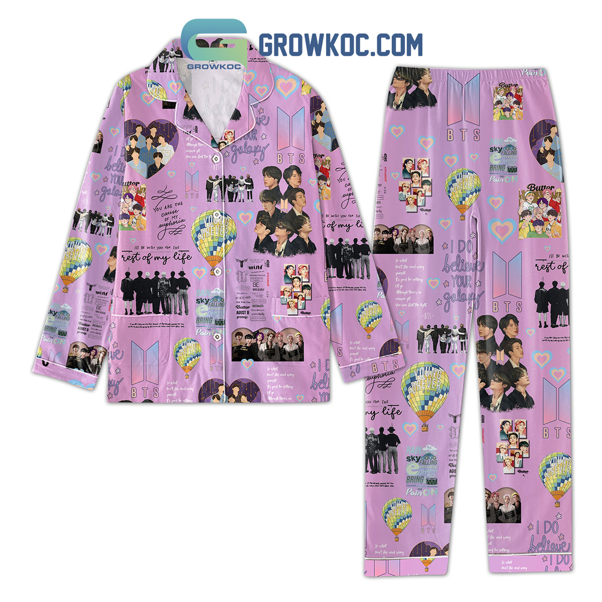 BTS Love Yourself Pyjama Pajamas Set NVA – Designfullprint
