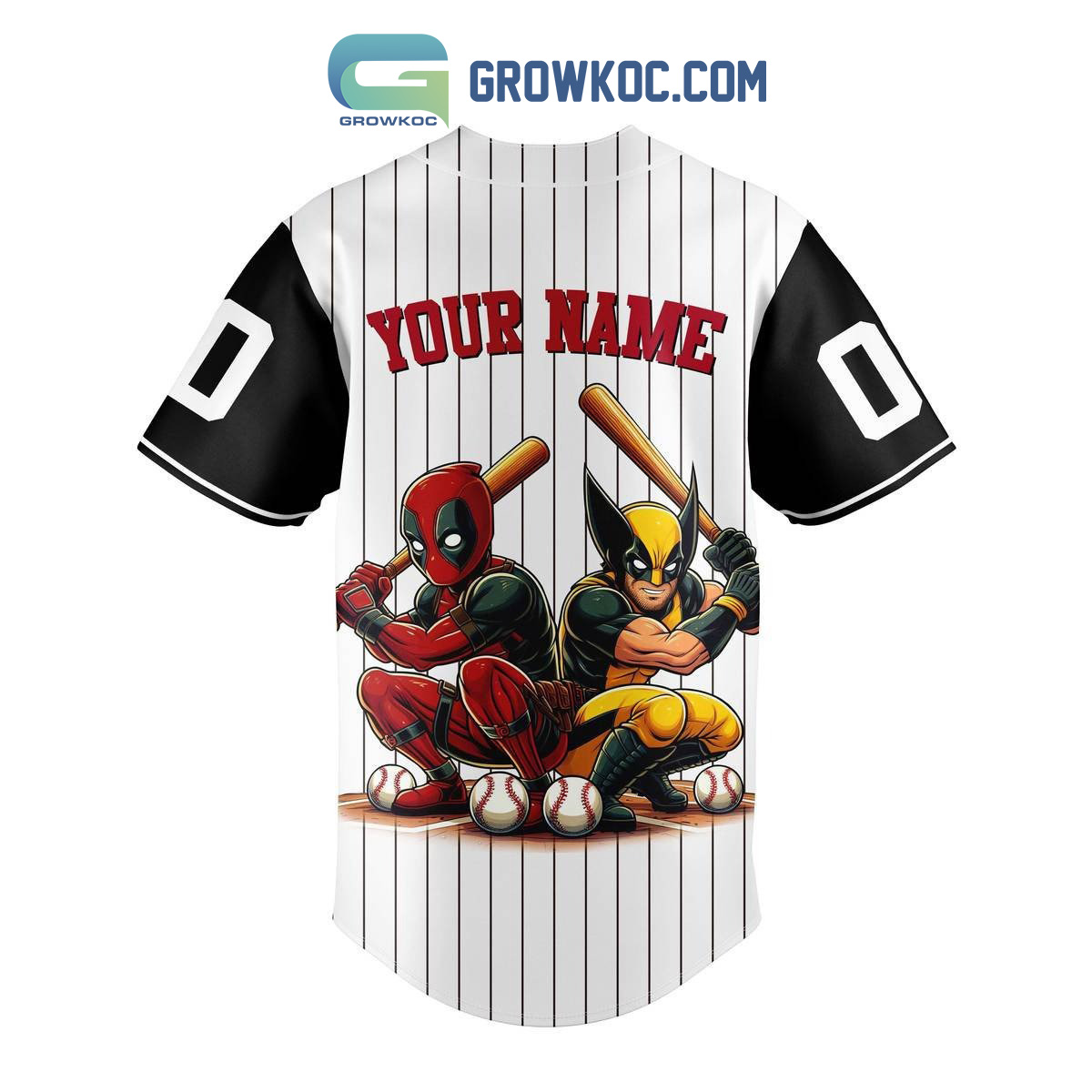 Deadpool Marvel Wolverine Fan Love Personalized Baseball Jersey HG ...