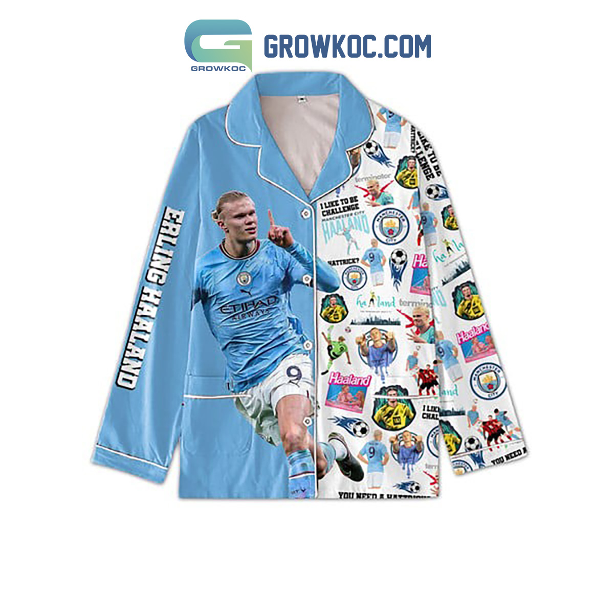 Erling Haaland Manchester City Soccer Pyjama Pajamas Set NVA ...