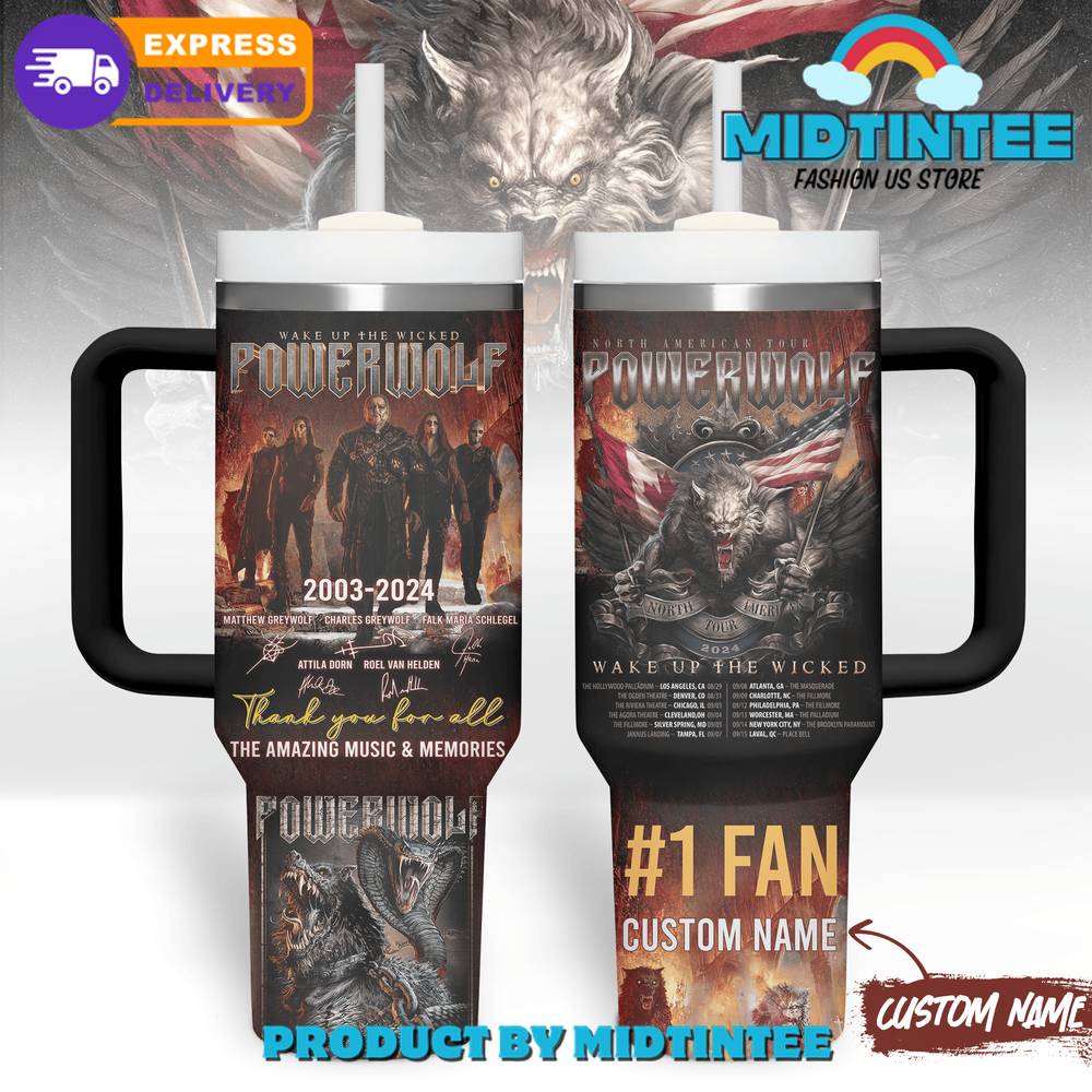 Powerwolf North American Tour Customized 30oz or 40oz Tumbler With ...