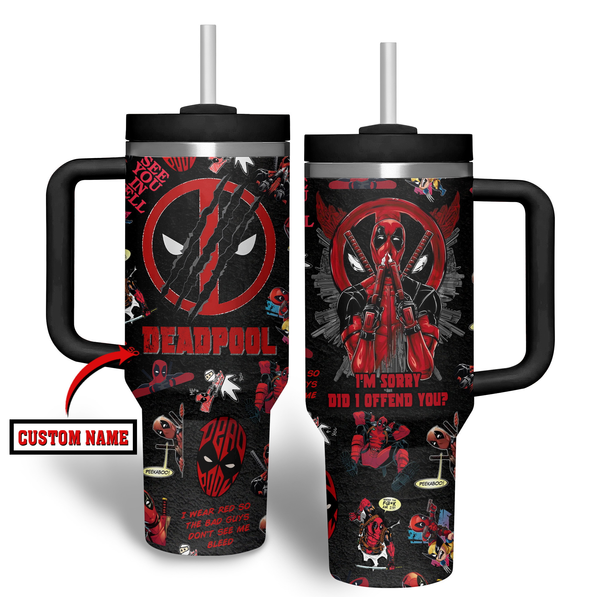 Deadpool Movies Custom Quencher 40oz Stainless Steel Tumbler With ...