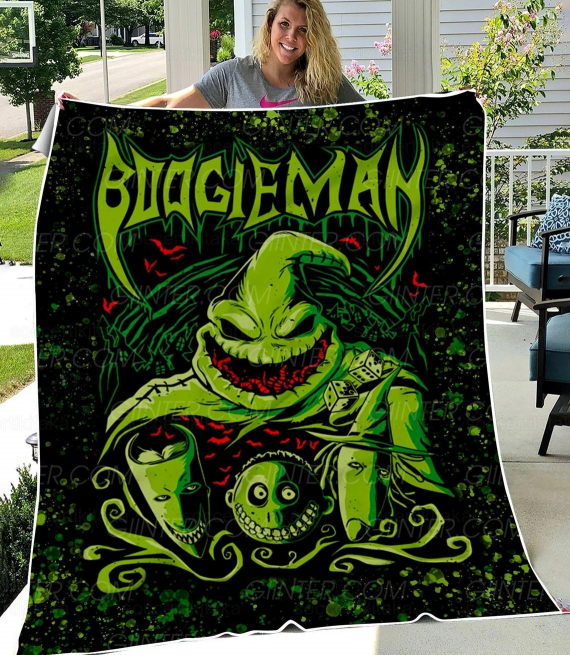 Boogie Sherpa Or Quilt Blanket HG Oogie Boogie Fleece Boogieman Horror ...