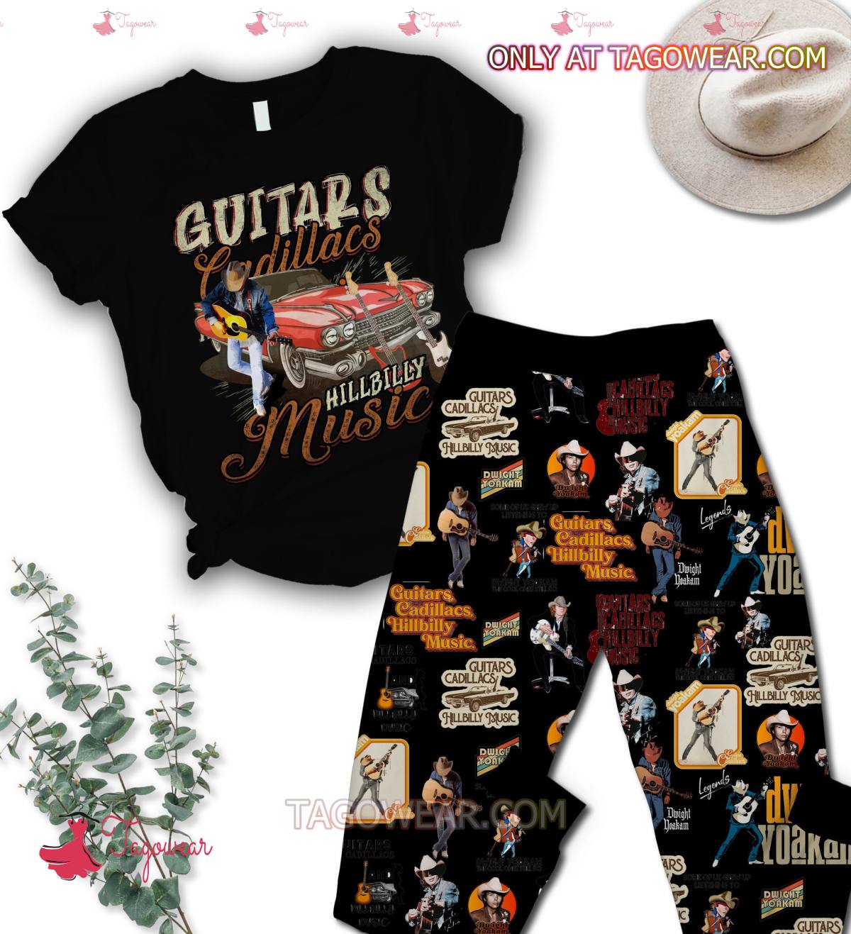 Dwight Yoakam Guitars Cadillacs Hillbilly Music HFN Family Pajamas Set ...