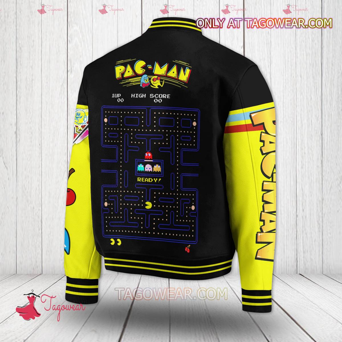 Pac man Game HFN Baseball Jacket – Designfullprint